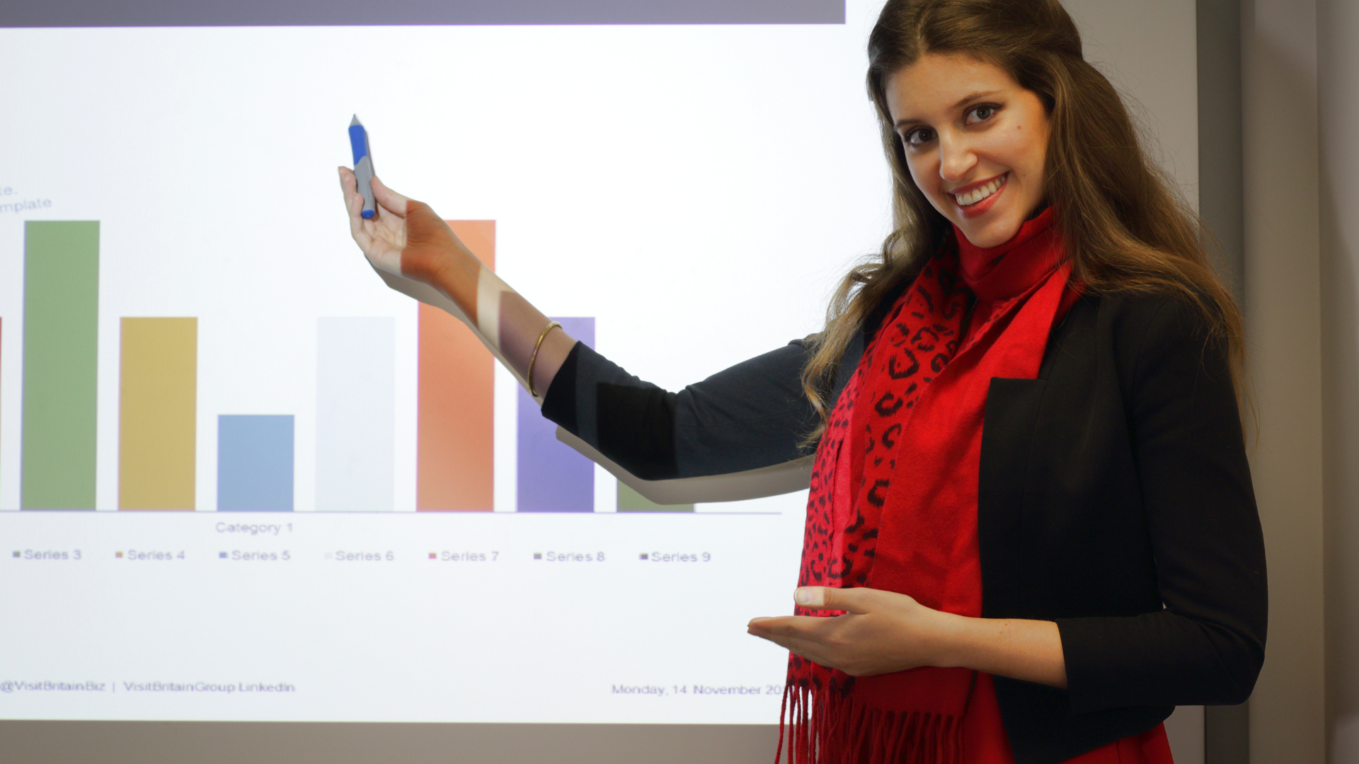Student Giving Powerpoint Presentation
